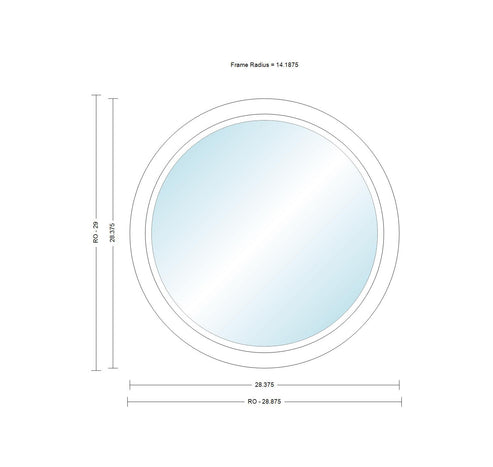 ANDERSEN Windows 400 Series Specialty Circle Window Fixed Vinyl Exteri ...