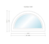 ANDERSEN Windows 400 Series Specialty Half Circle Window Fixed Vinyl E ...