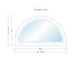 ANDERSEN Windows 400 Series Specialty Half Circle Window Fixed Vinyl E ...