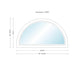 ANDERSEN Windows 400 Series Specialty Half Circle Window Fixed Vinyl E ...