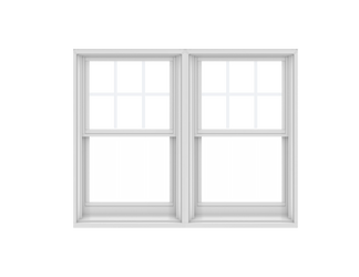 ANDERSEN Windows 400 Series Twin Double Hung 63-3/8" Wide Equal Sash V ...