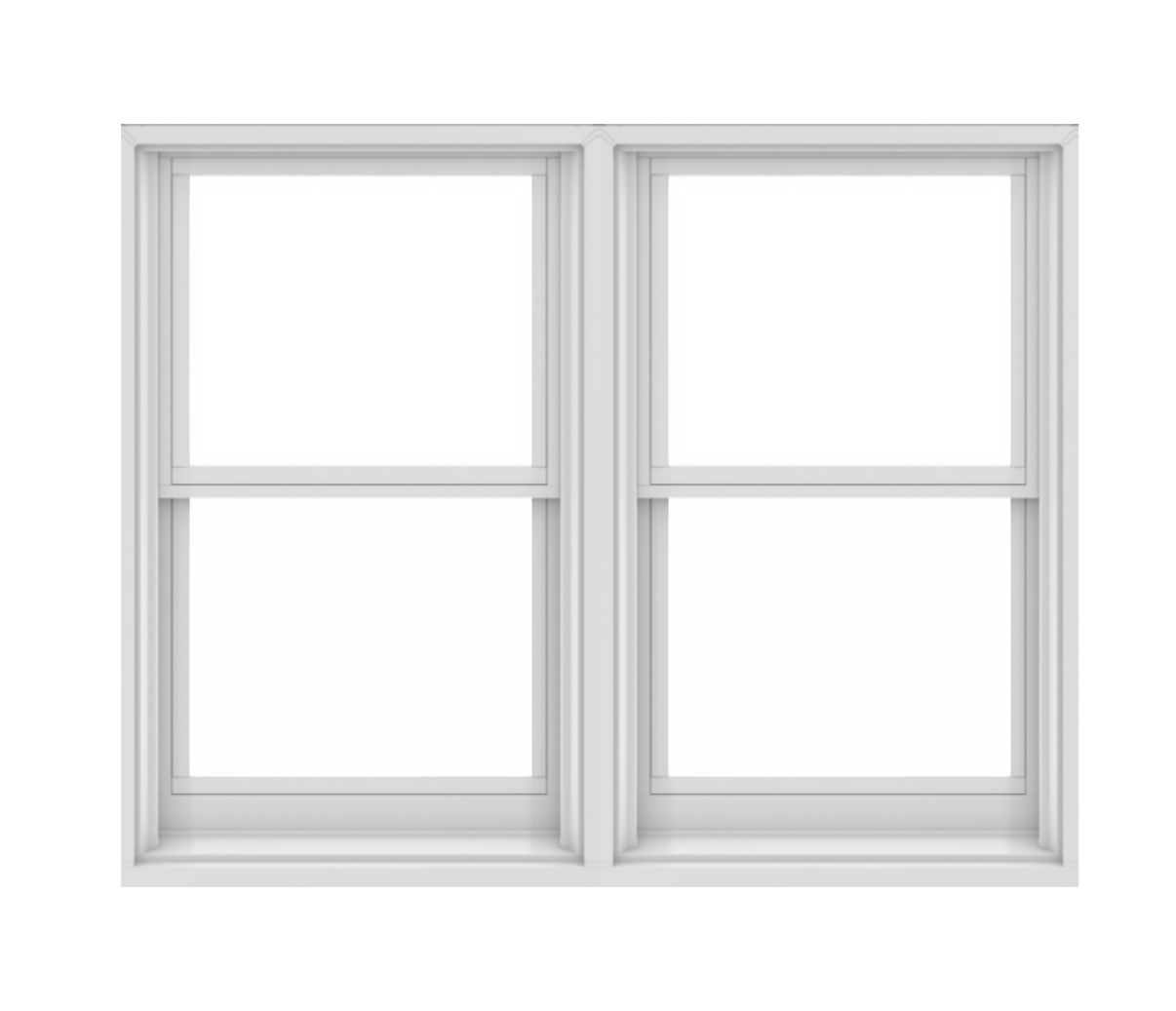 ANDERSEN Windows 400 Series Twin Double Hung 63-3/8" Wide Equal Sash V ...