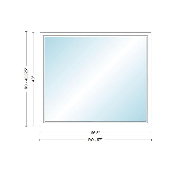ANDERSEN IN STOCK 400 Series Specialty Rectangle Window Frame Size: 56 ...