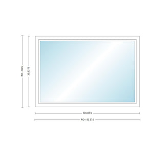 ANDERSEN Windows 400 Series Picture Window Fixed 52-13/16" Wide Vinyl ...