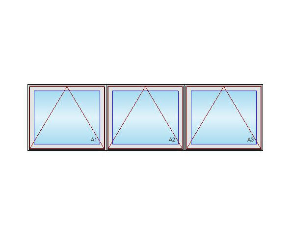 MARVIN Elevate Triple Awning Windows CN33 3W 96" Wide Venting Or Fixed ...