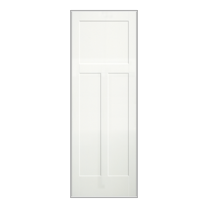 REEB 7'0 X 1-3/8 1+2 Panel Primed Flat Shaker Sticking Interior Door P ...