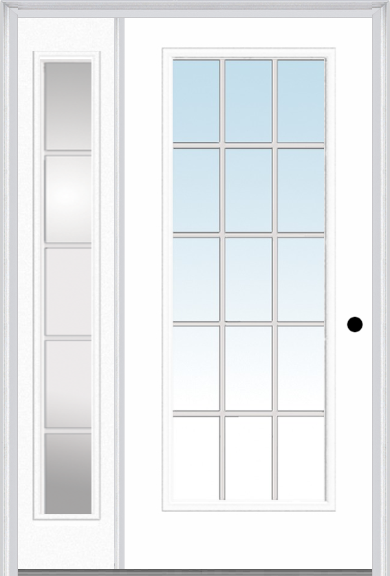 MMI Full Lite External Sdl Grilles 3'0" X 6'8" Fiberglass Smooth Exter ...