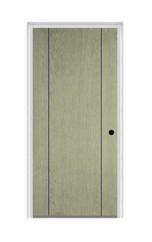 MMI Decorative Flush 6'8" Fiberglass Oak Finger Jointed Primed Exterio ...