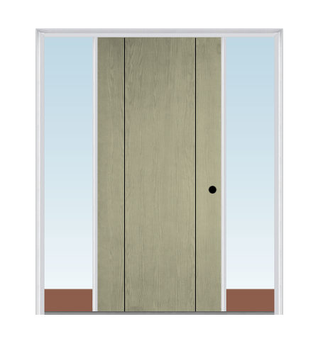 MMI Decorative Flush 3'0" X 6'8" Fiberglass Oak Finger Jointed Primed ...