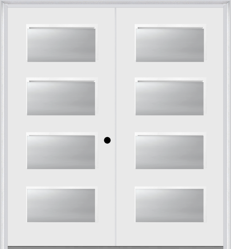 MMI TWIN/DOUBLE 4 LITE 6'8" FIBERGLASS SMOOTH CLEAR OR FROSTED GLASS E ...