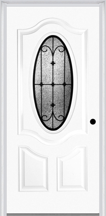 MMI Small Oval 2 Panel Deluxe 6'8" Fiberglass Smooth Chateau Wrought I ...